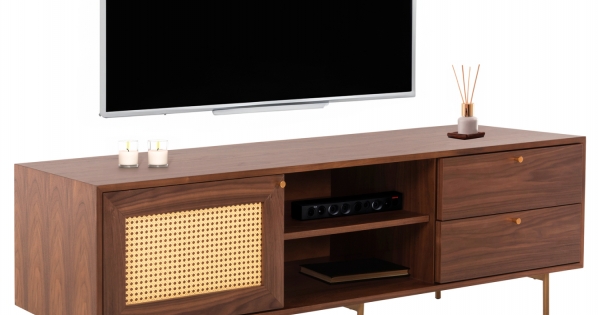 ΕΠΙΠΛΟ ΤΗΛΕΟΡΑΣΗΣ MEEN HM9736 MDF ΜΕ ΚΑΠΛΑΜΑ ΚΑΡΥΔΙΑΣ-ΧΡΥΣΑ ΠΟΔΙΑ ...