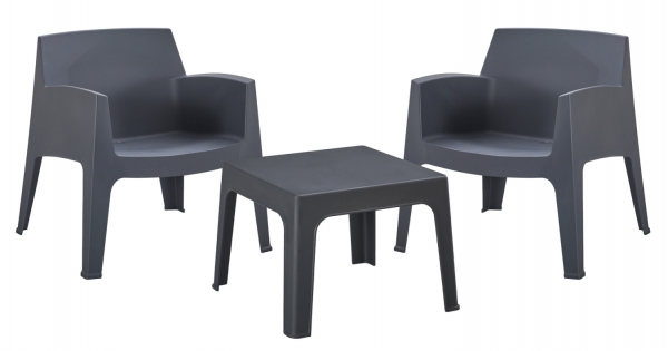ΣΕΤ LOUNGE 3ΤΜΧ SLEEK HM21274.10 ΓΚΡΙ ΠΟΛΥΠΡΟΠΥΛΕΝΙΟ